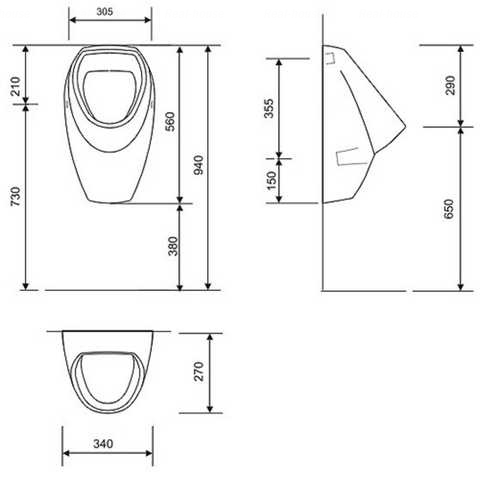 Писсуар Cersanit Apollo A100 (K11-0024) - купить в Киеве и Украине ...